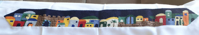Loops Custom Designed Needlepoint / Embroidery Judaica from Israel