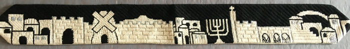 Loops Custom Designed Needlepoint / Embroidery Judaica from Israel